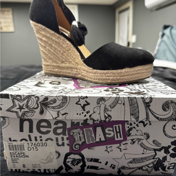 Brash | Shoes | Brash Black Wedge Espadrilles | Poshmark